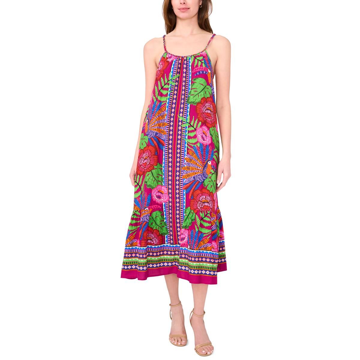 Click here for Womens MSK Sleeveless Tropical Challis Border Midi... prices