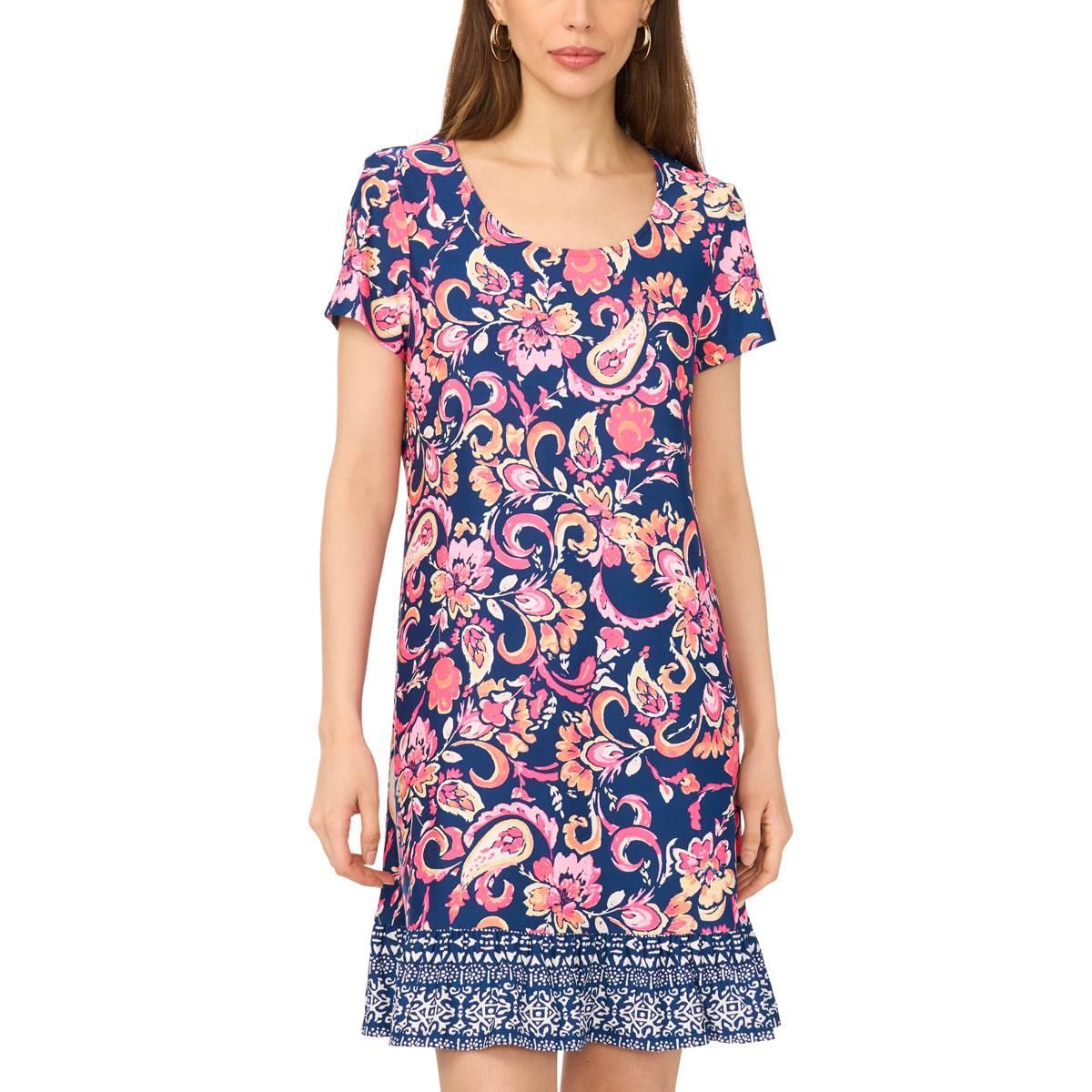 Click here for Womens MSK Short Sleeve Floral Ruffle Hem Shift Dr... prices