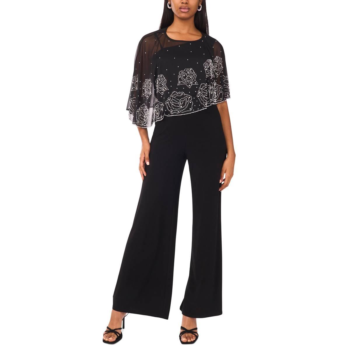 Click here for Womens MSK Asymmetric Beaded Trim Overlay Jumpsuit prices
