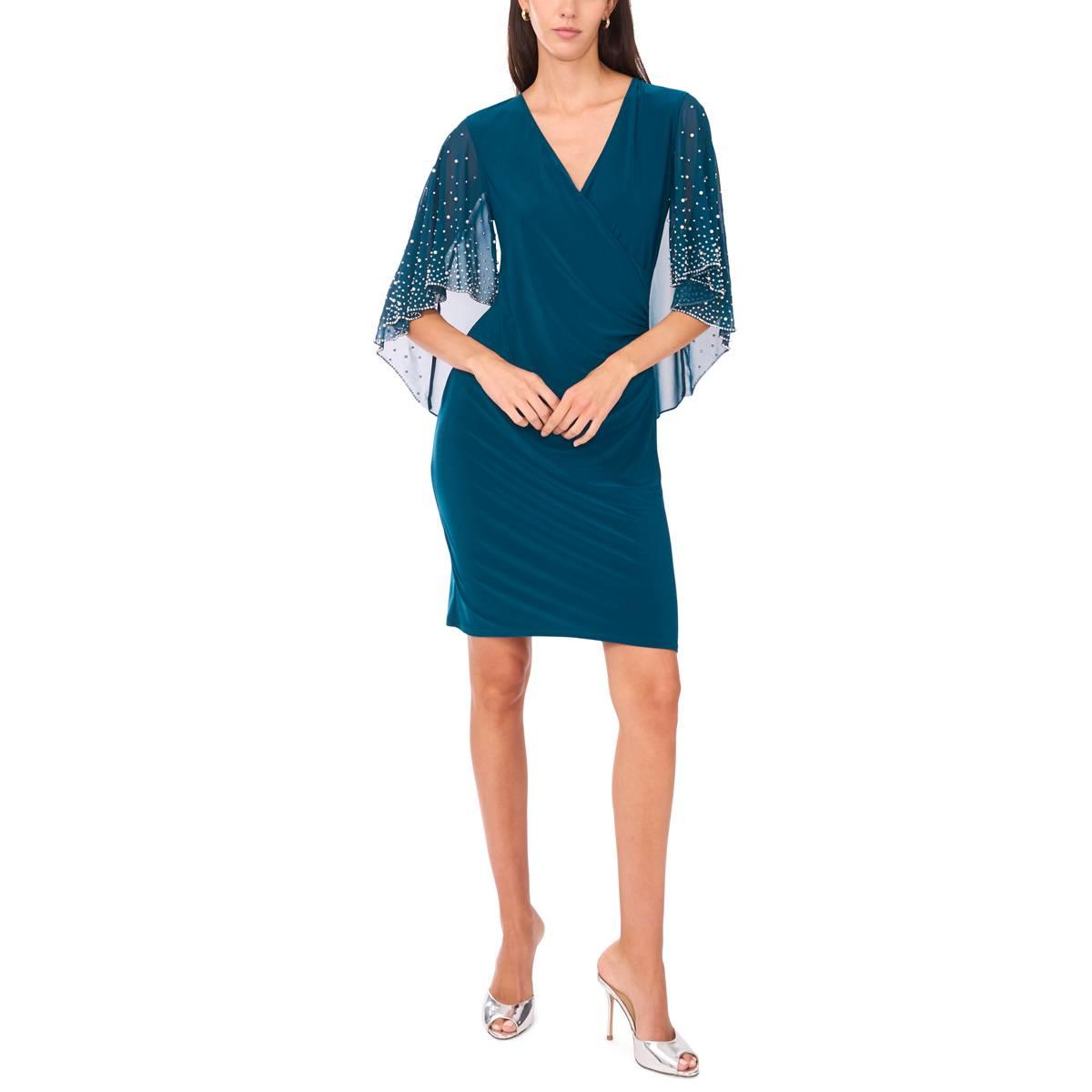 Click here for Womens MSK Capelet Overlay Sheath Dress prices
