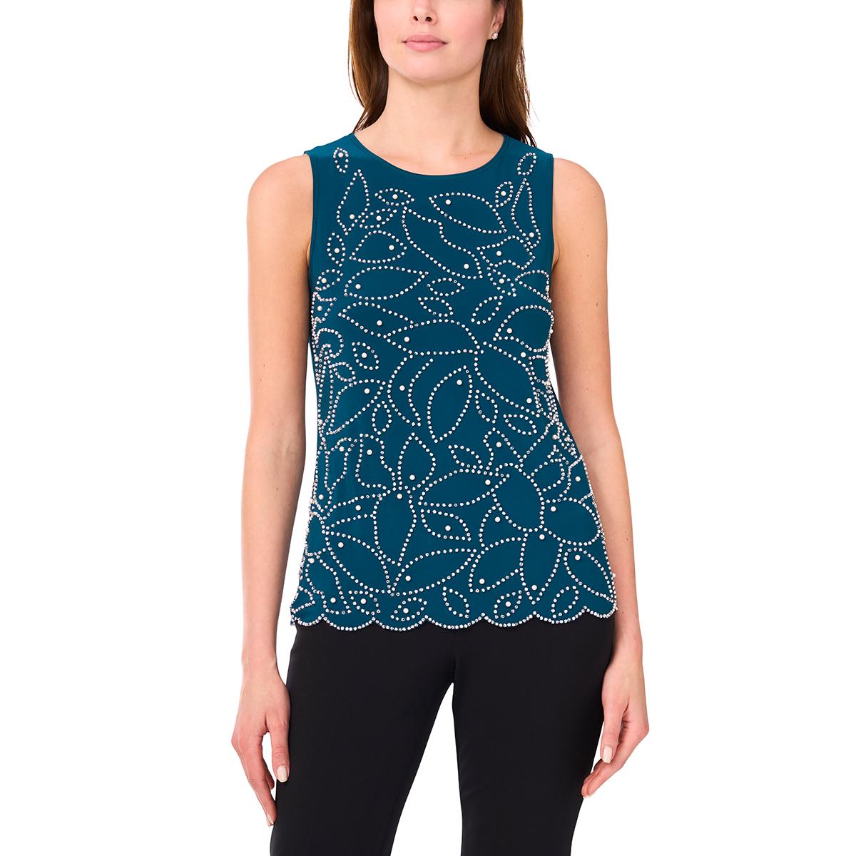 Click here for Womens MSK Faraj Bead Leaf Tank Top prices