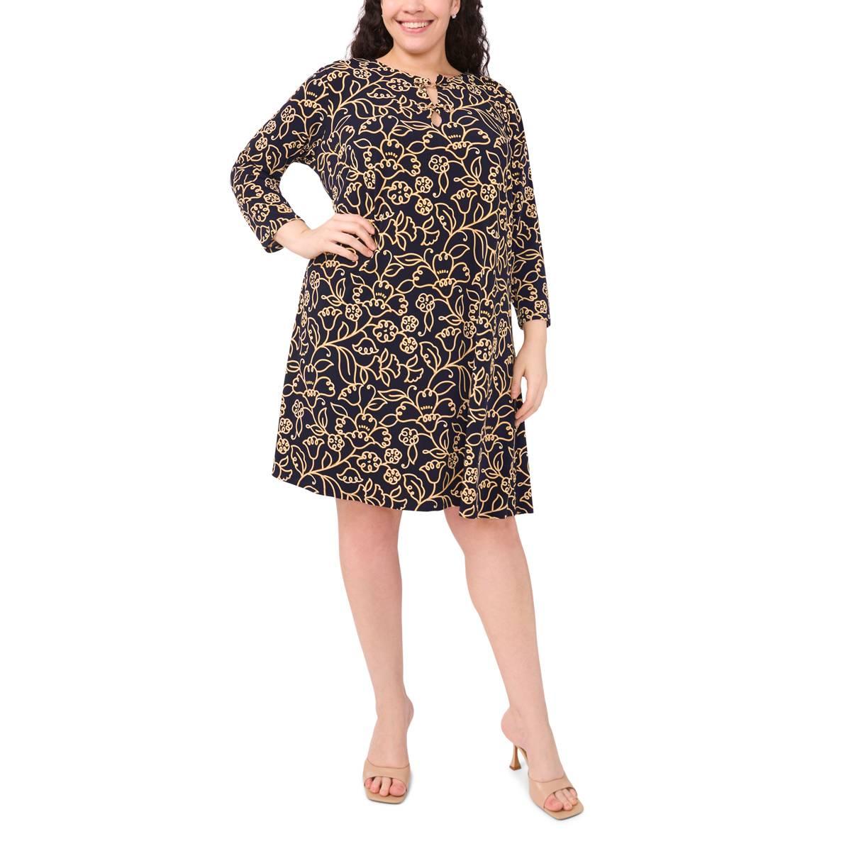 Click here for Plus Size MSK 3/4 Sleeve Keyhole Neck Hardware Shi... prices