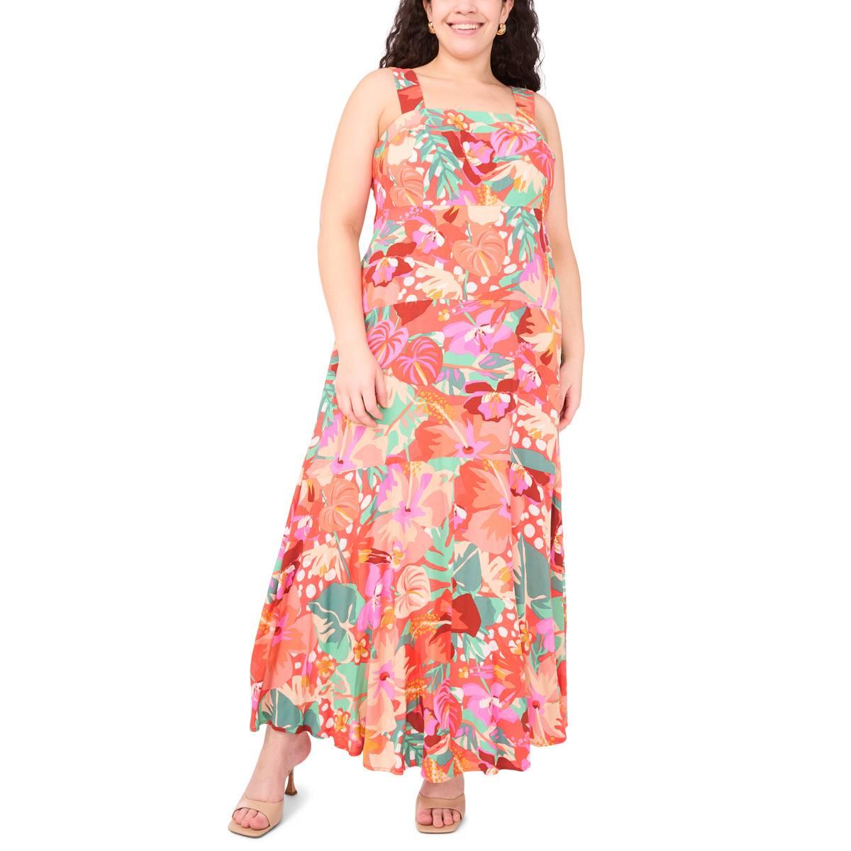 Click here for Plus Size Abstract Floral Smock Back Empire Waist... prices