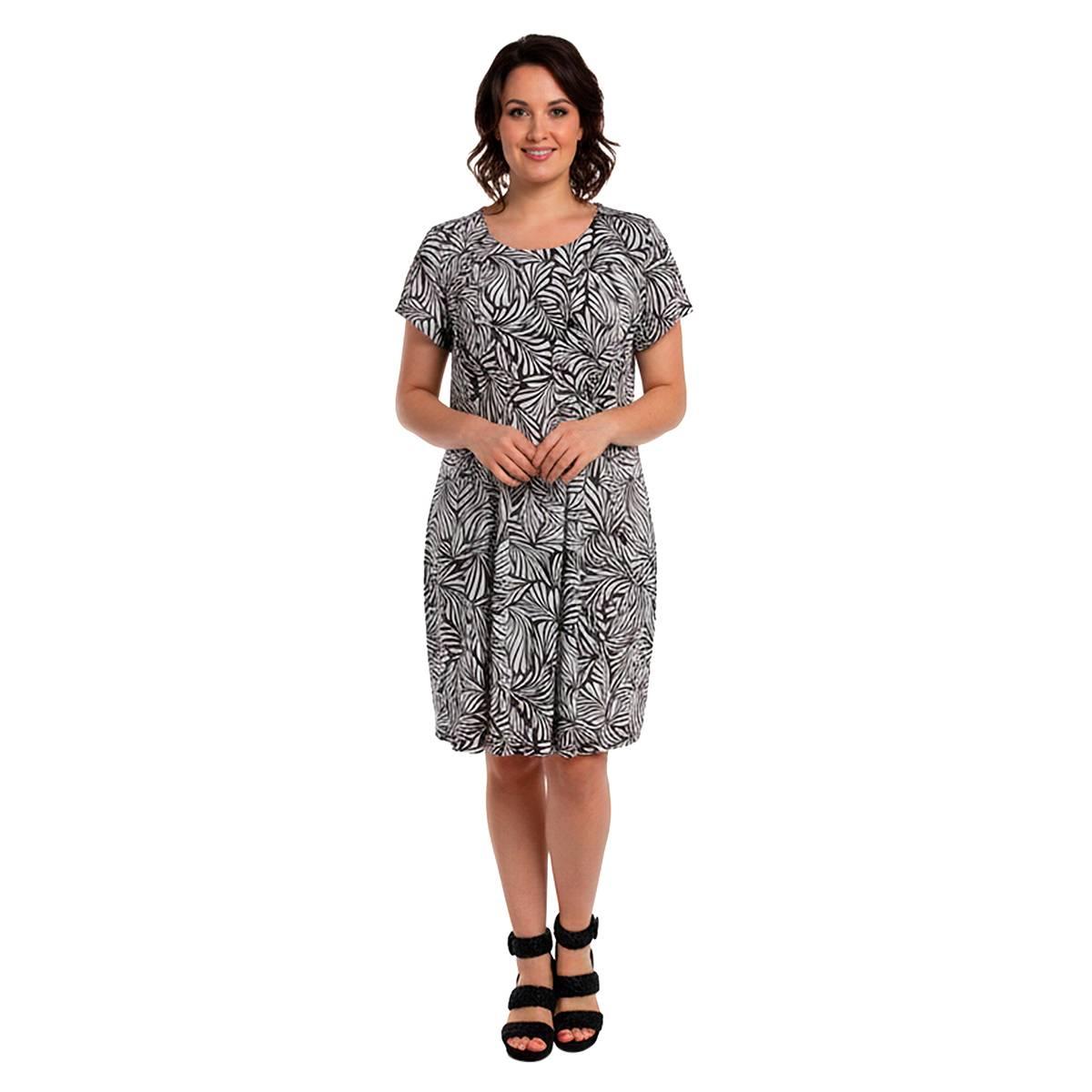 Click here for Plus Size MSK Short Sleeve Abstract A-Line Dress prices