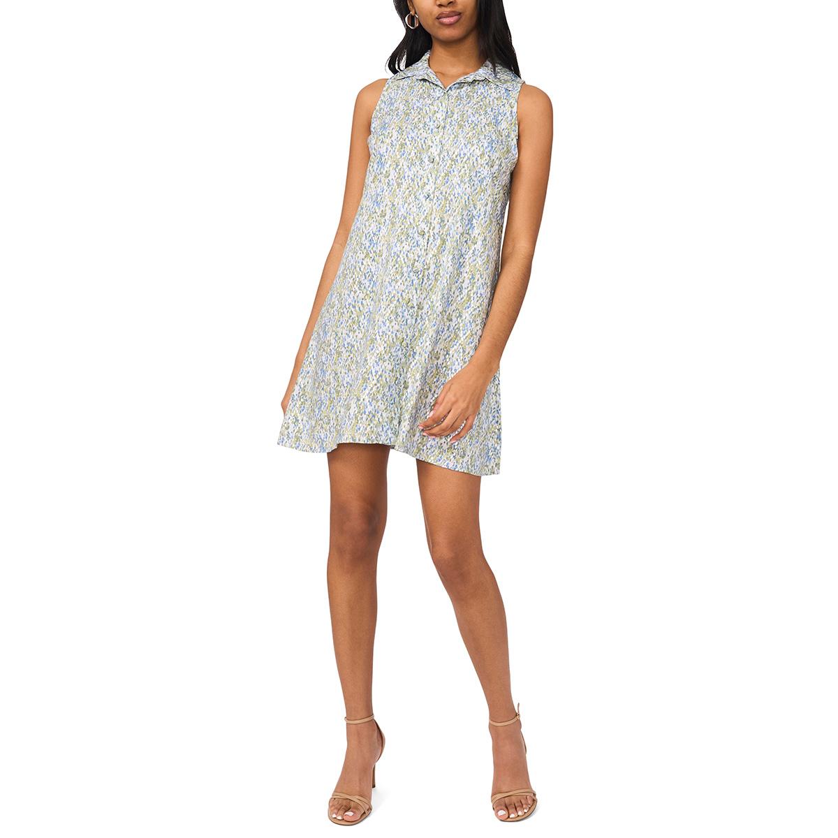 Click here for Petite MSK Sleeveless Abstract Speckled Challis Sh... prices