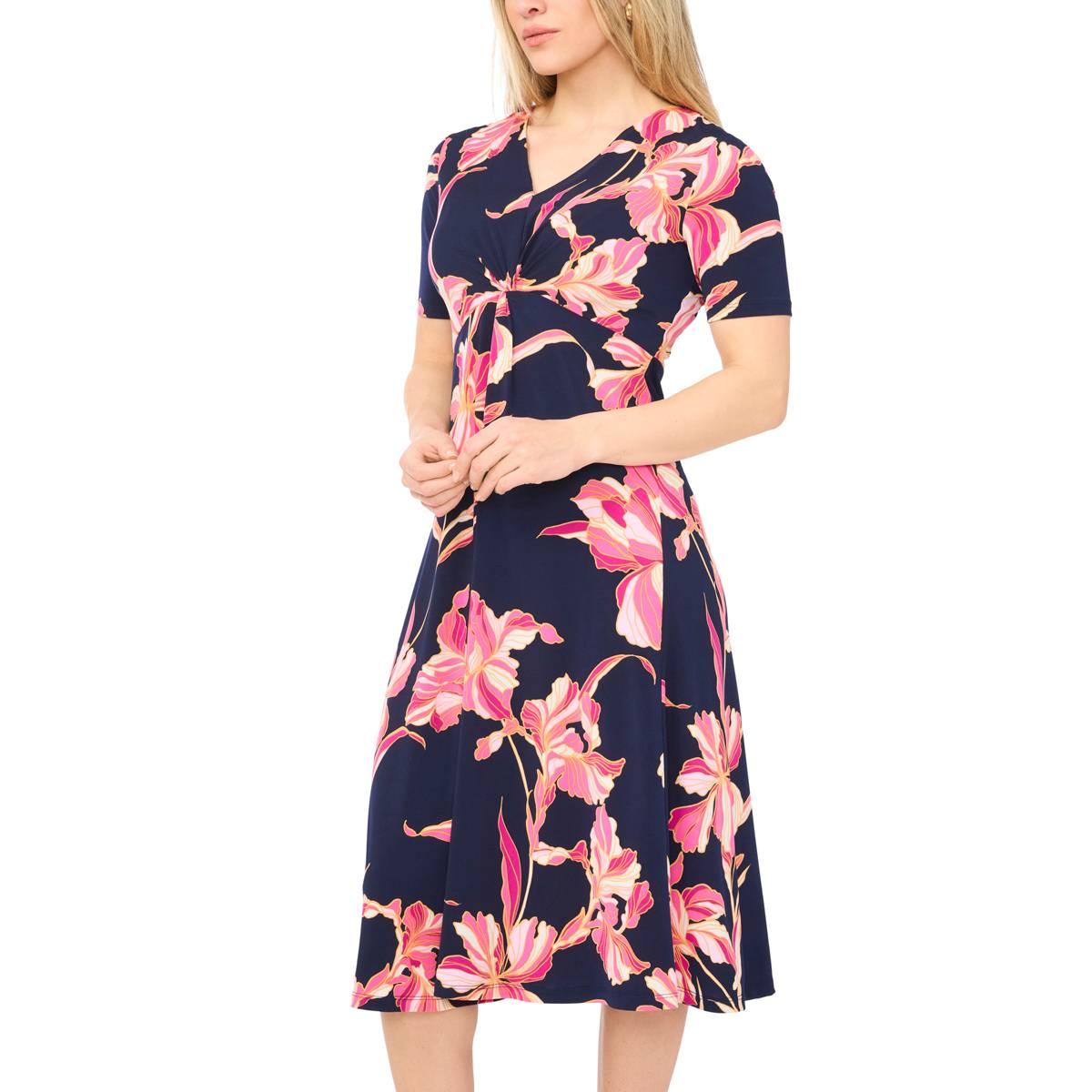 Click here for Petite MSK Elbow Sleeve V Neck Twist Front Midi Dr... prices