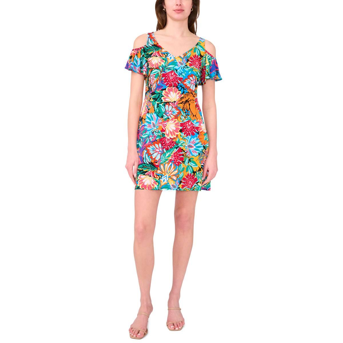 Click here for Womens MSK Flutter Cold Shoulder Tropical Swing Sh... prices