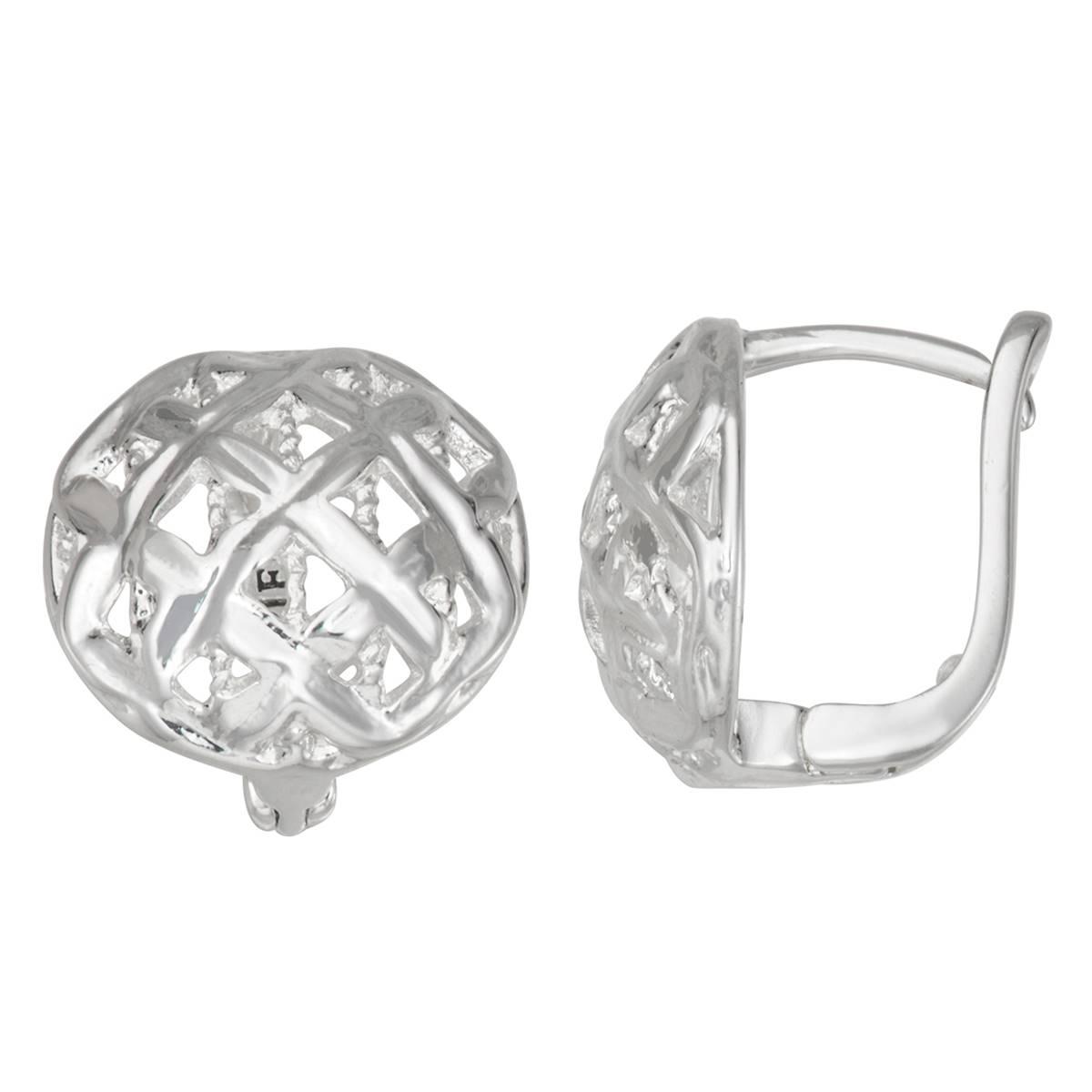 Click here for Napier Silver-Tone Open Weave Huggie Earrings prices