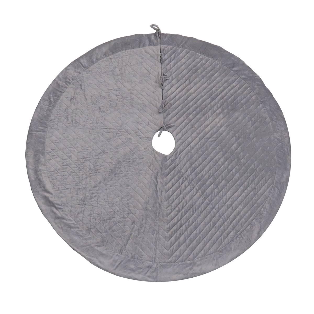Click here for National Tree 60in. Quilted Velvet Silver Tree Ski... prices