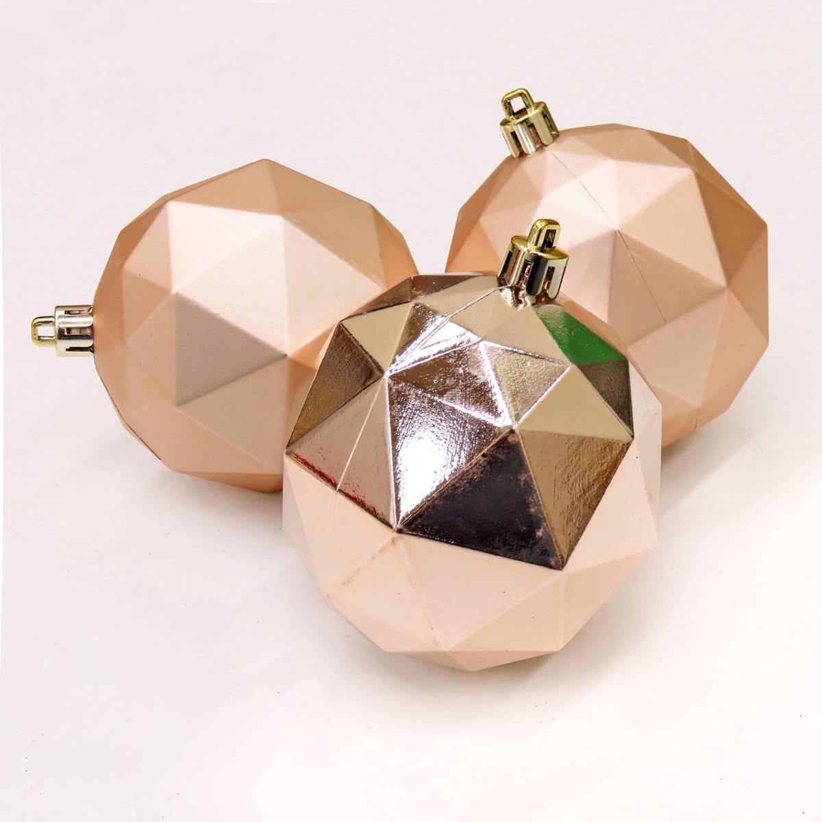 Click here for National Tree 10in. Rose Gold Geometric Ornaments... prices
