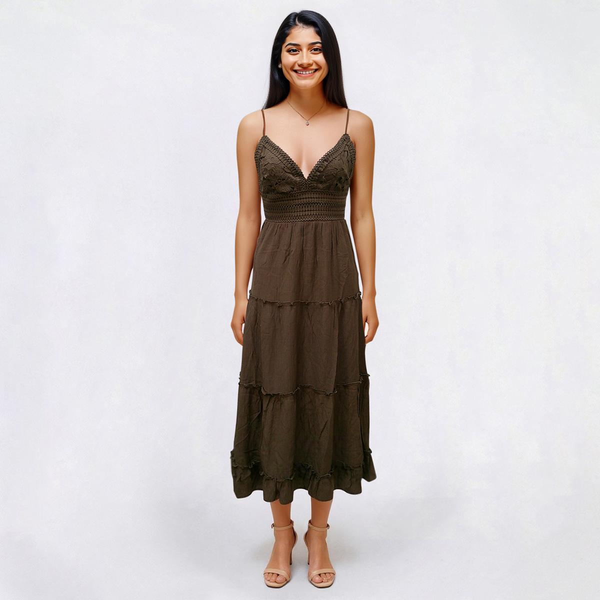 Click here for Juniors Love Tree Crochet Midi Dress prices