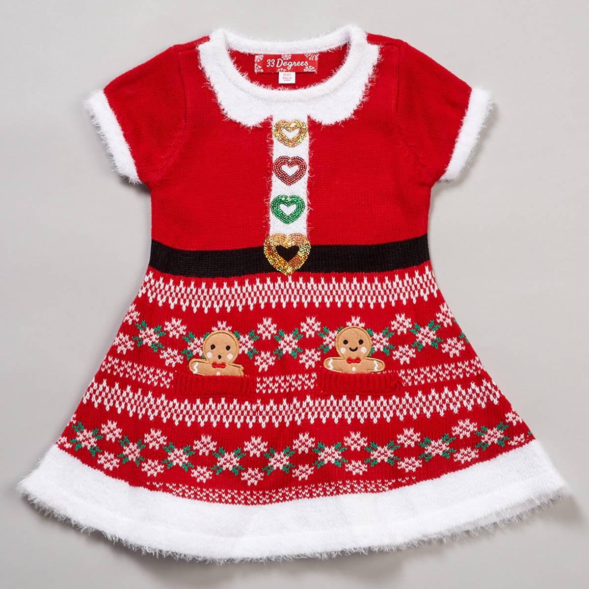 Click here for Girls (4-6x) 33 Degrees Gingerbread Santa Knit Chr... prices