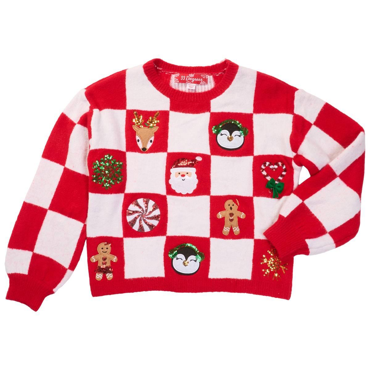 Click here for Girls (7-16) 33 Degrees Checkerboard Sequin Appliq... prices