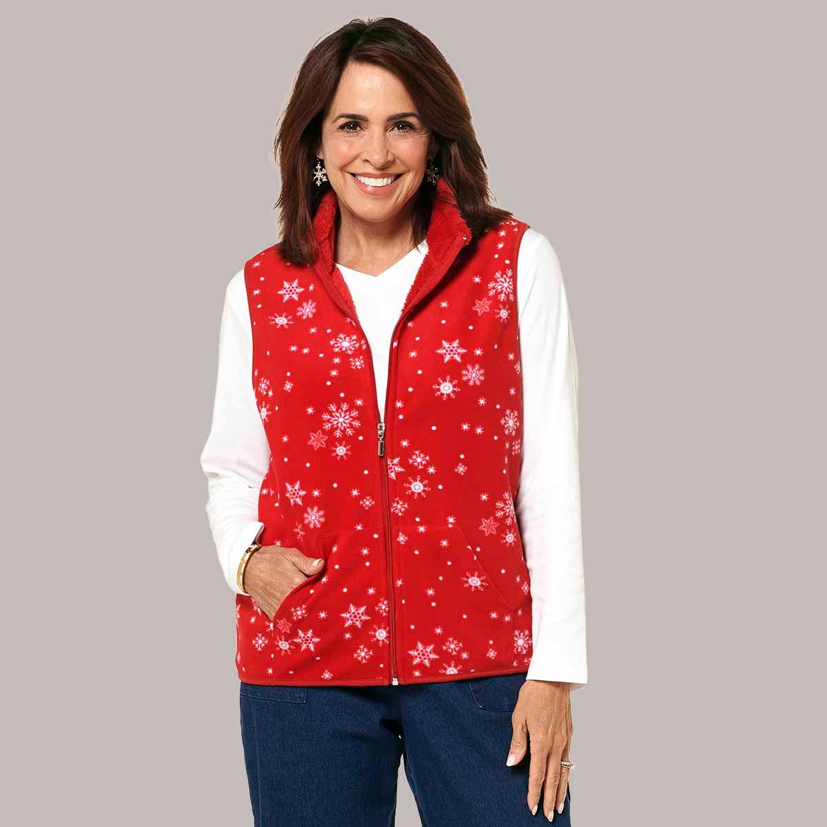 Click here for Petite Hasting & Smith Sherpa Lined Zip Snowflake... prices