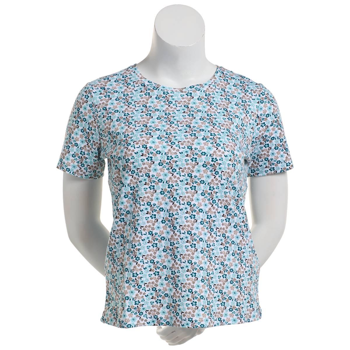 Click here for Petite Hasting & Smith Short Sleeve Pansy Crew Nec... prices