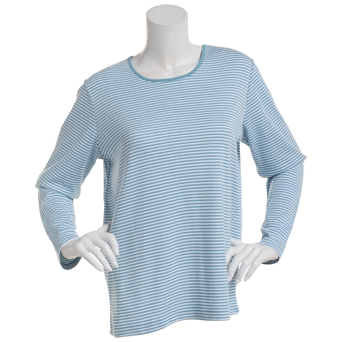 Click here for Womens Hasting & Smith Long Sleeve Stripe Crew Nec... prices