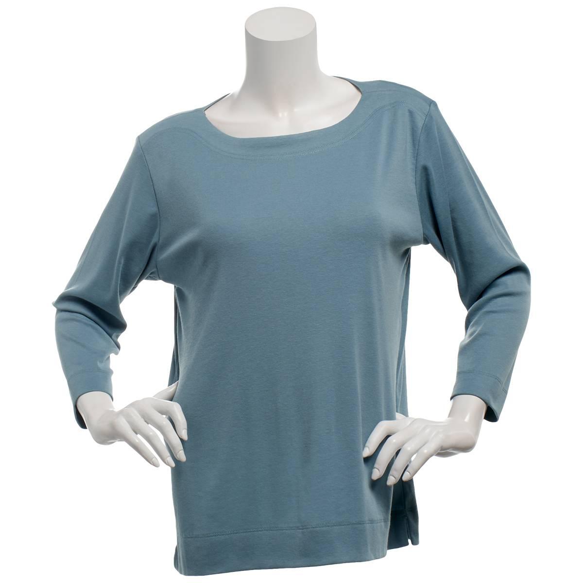 Click here for Womens Hasting & Smith 3/4 Sleeve Solid Boat Neck... prices