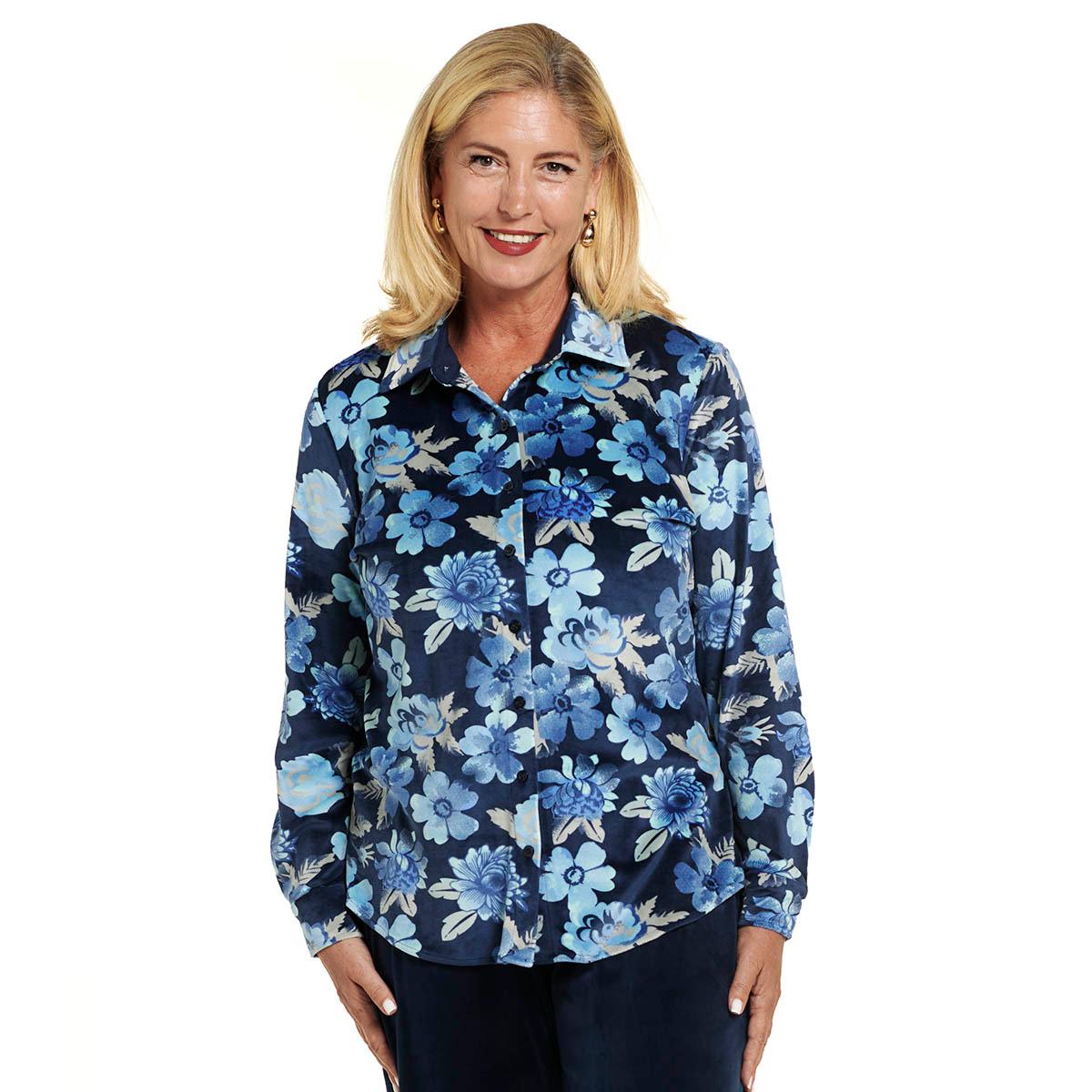 Click here for Plus Hasting & Smith Long Sleeve Velour Casual But... prices