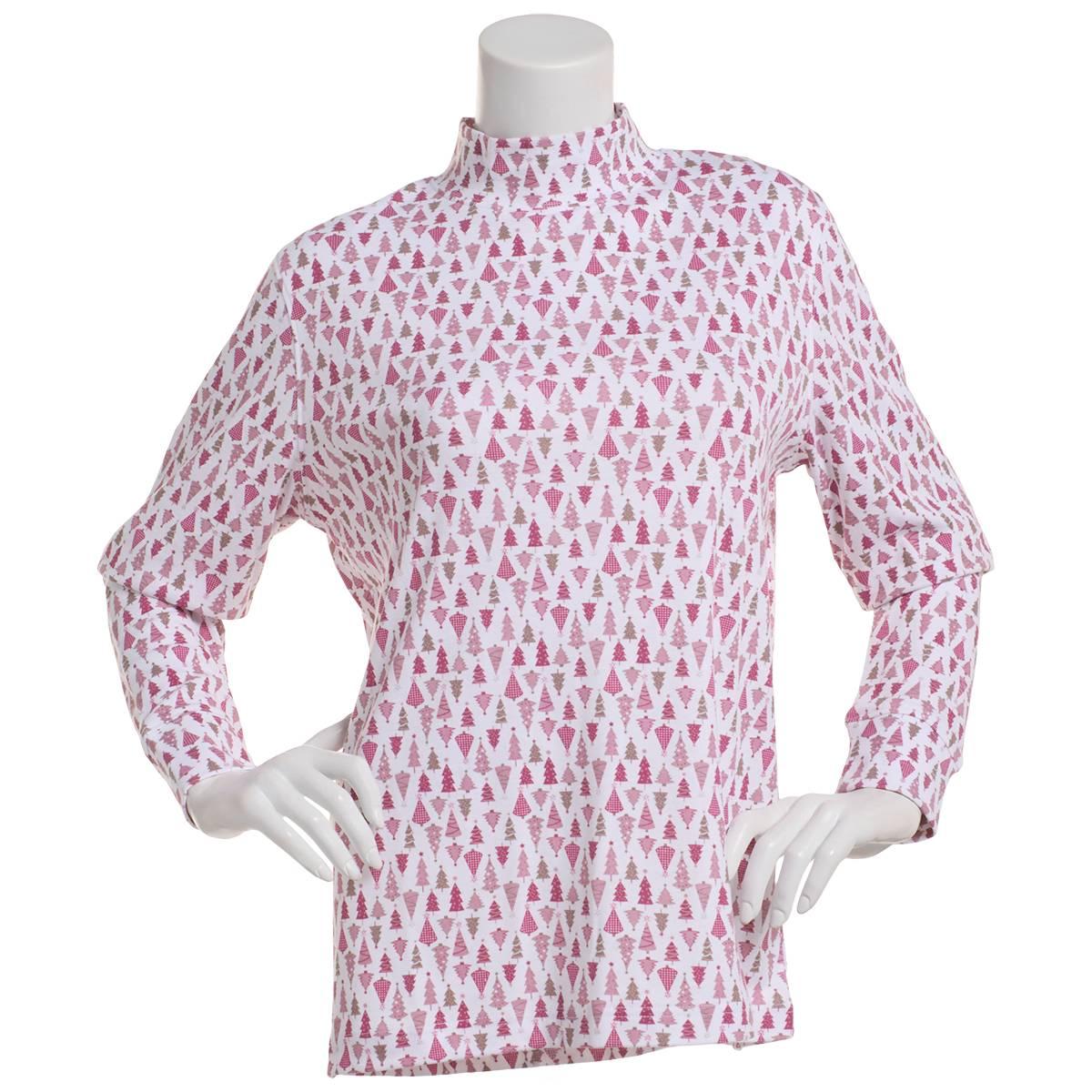 Click here for Plus Size Hasting & Smith Holiday Trees Mock Neck... prices