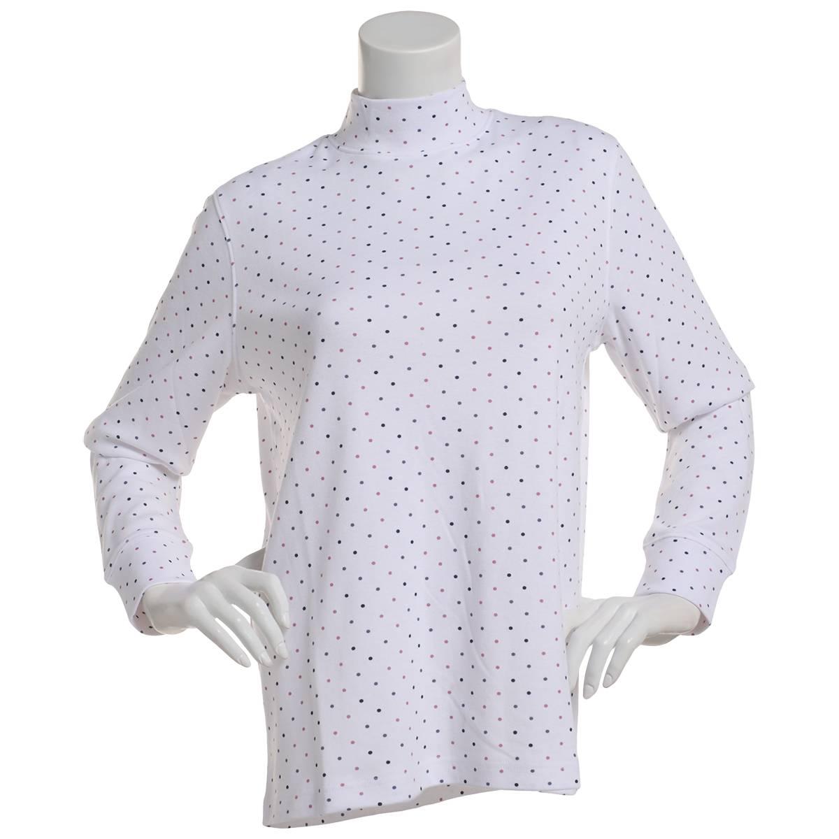 Click here for Plus Size Hasting & Smith Multi-Color Dots Mock Ne... prices