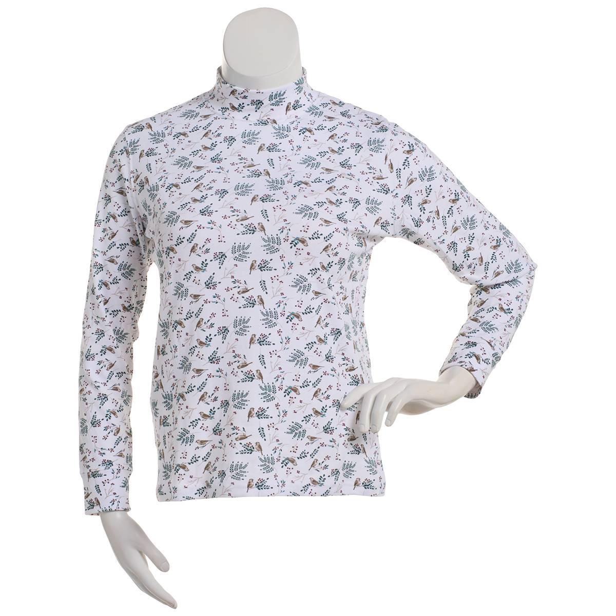 Click here for Womens Hasting & Smith Birds & Fall Foliage Mock N... prices