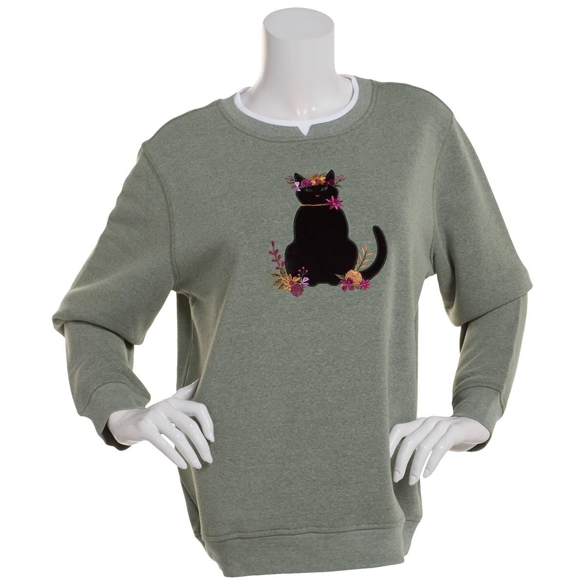 Click here for Petite Hasting & Smith Cat & Floral Sweatshirt prices