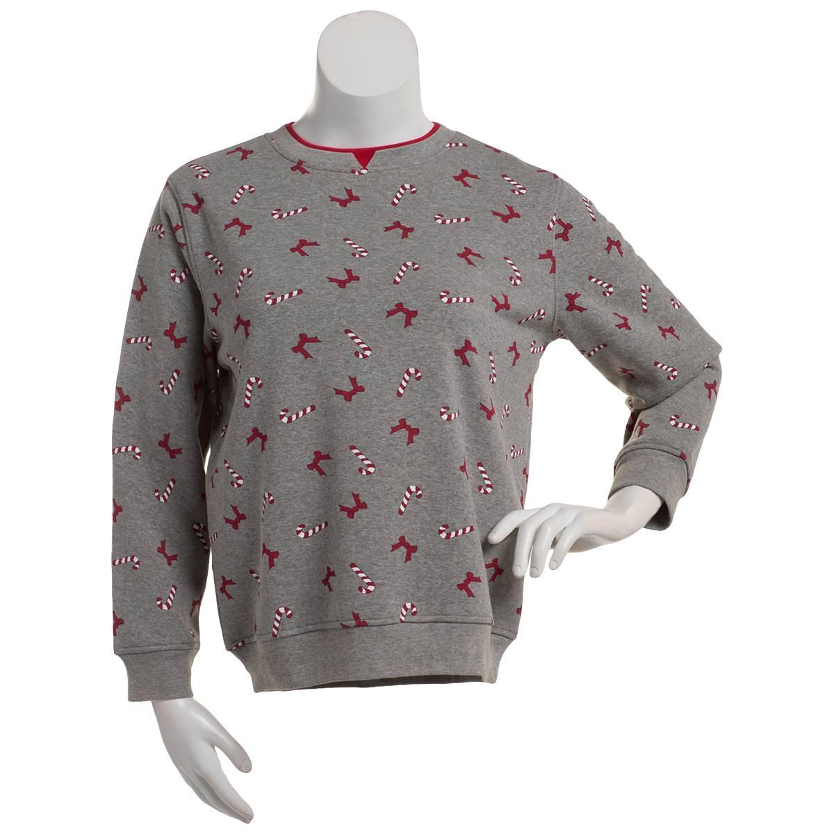 Click here for Petite Hasting & Smith Candy Cane Bows Sweatshirt prices