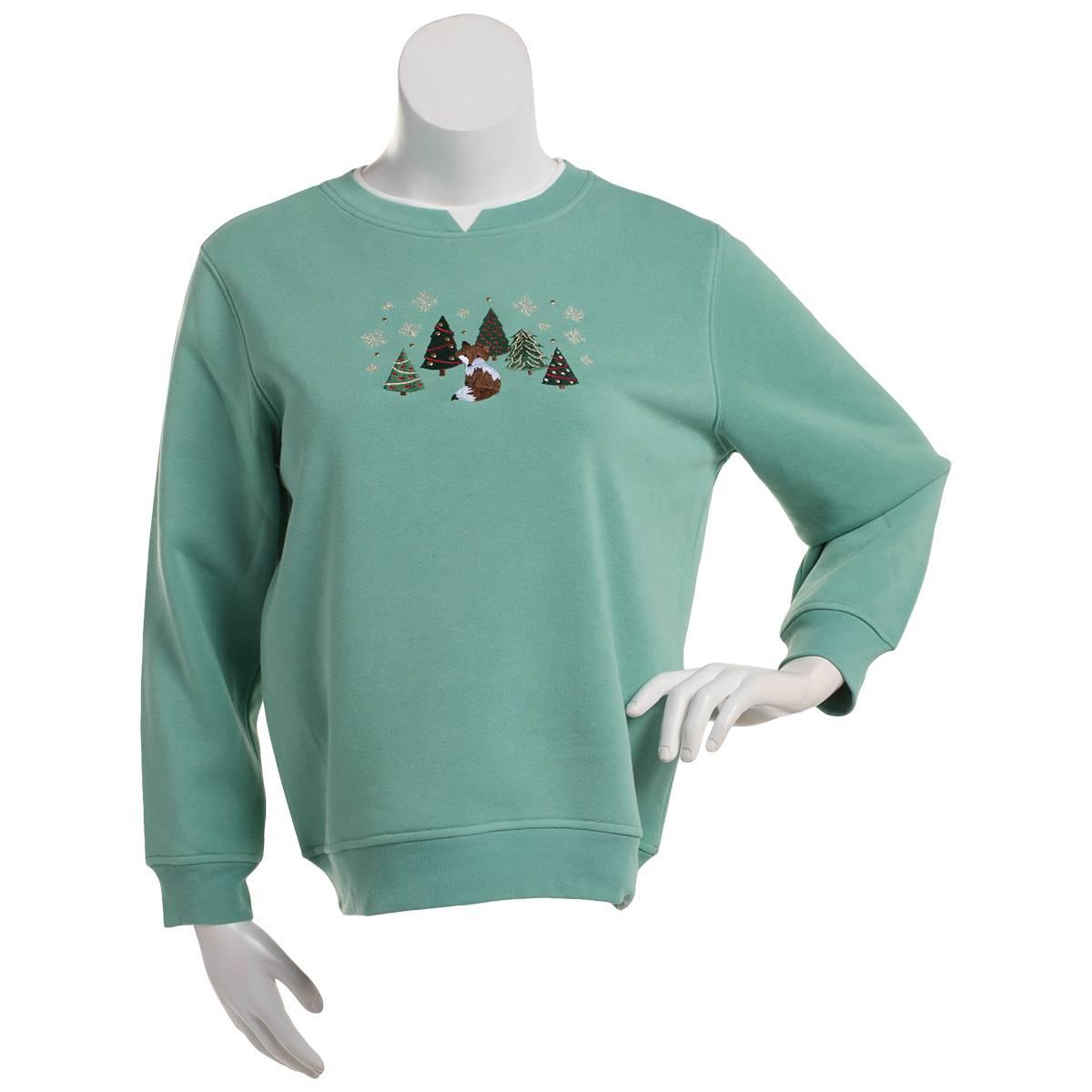 Click here for Petite Hasting & Smith Fox & Tree Embroidery Fleec... prices
