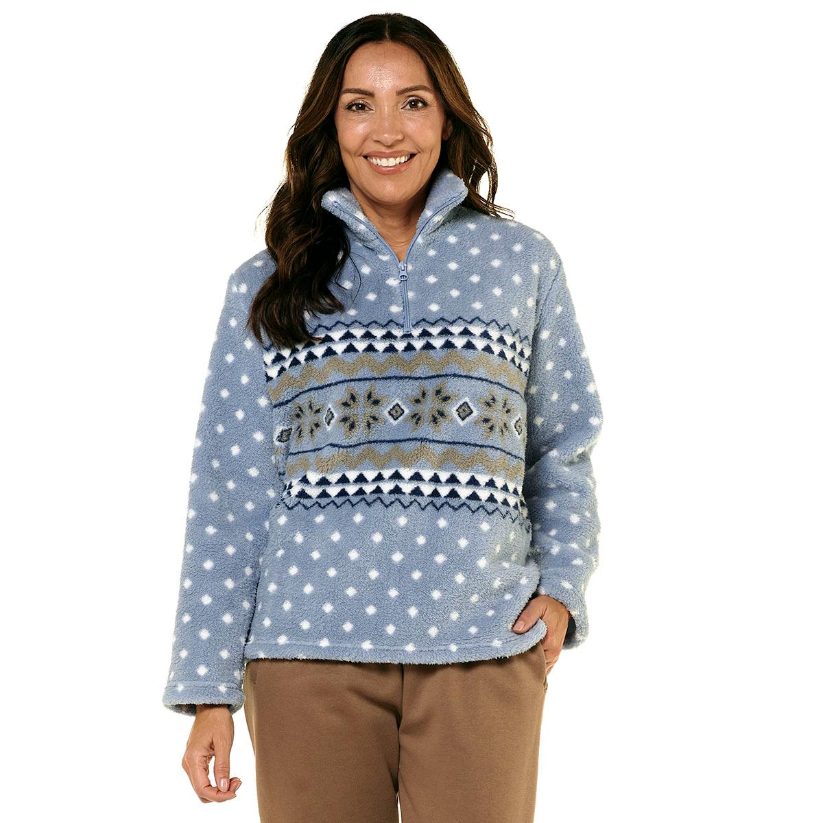 Click here for Petite Hasting & Smith 1/4 Zip Tunic Sherpa Fleece... prices