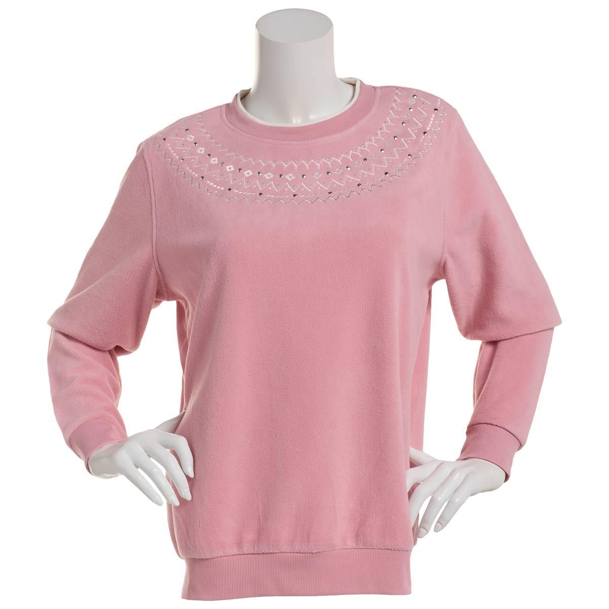 Click here for Womens Madison Taylor Fair Isle Yoke Embroidered S... prices