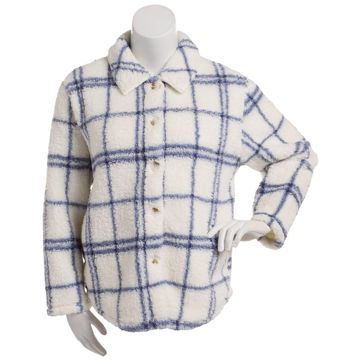 Click here for Plus Size Mountain Ridge Long Sleeve Plaid Sherpa... prices