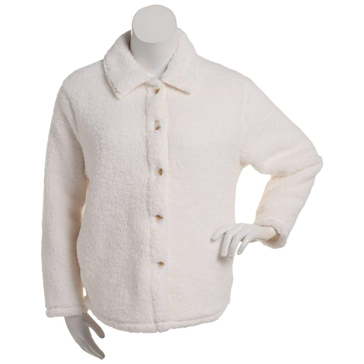 Click here for Petite Mountain Ridge Long Sleeve Solid Sherpa Jac... prices