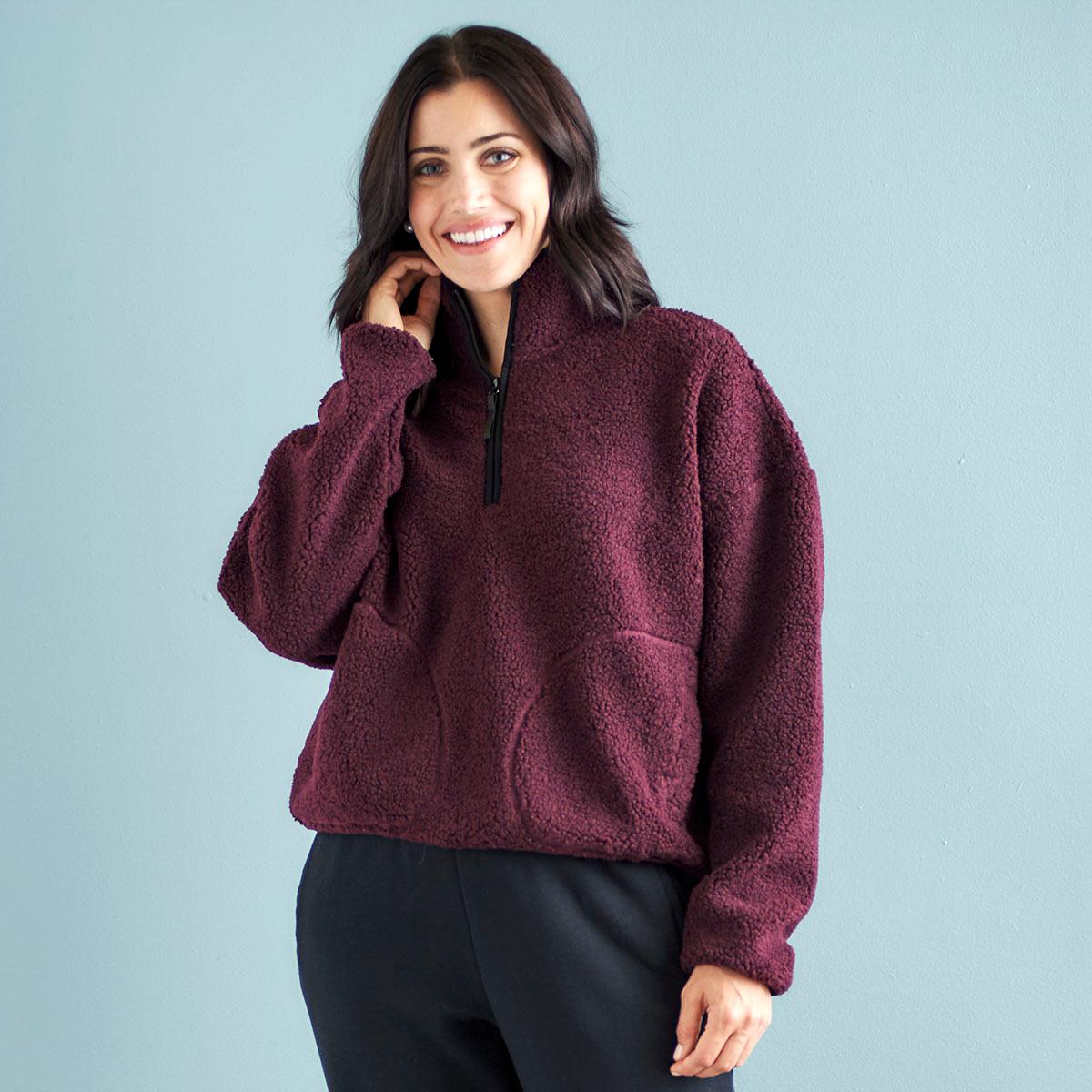 Click here for Womens Mountain Ridge Long Sleeve Sherpa Pullover... prices