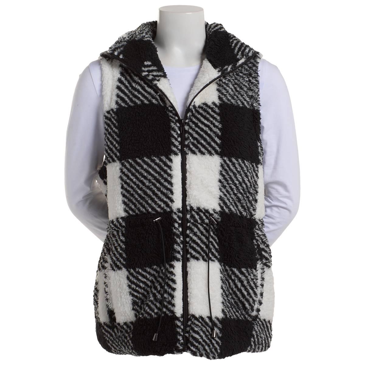 Click here for Womens Mountain Ridge Mock Neck Teddy Sherpa Plaid... prices