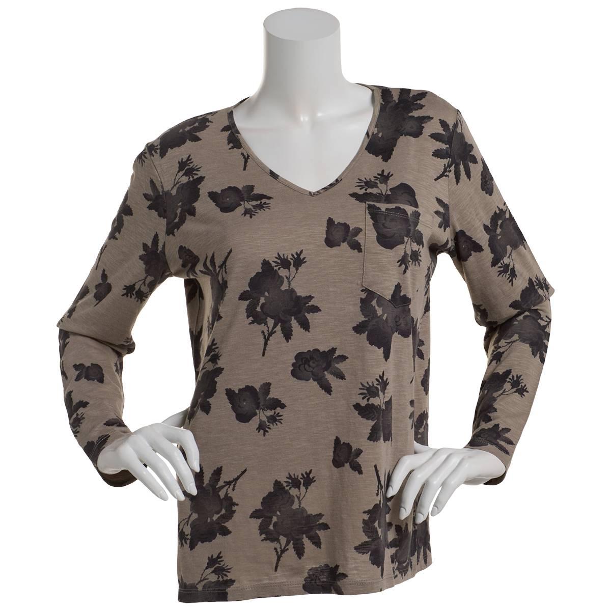 Click here for Womens Architect(R) Long Sleeve V-Neck 1 Pocket Fl... prices
