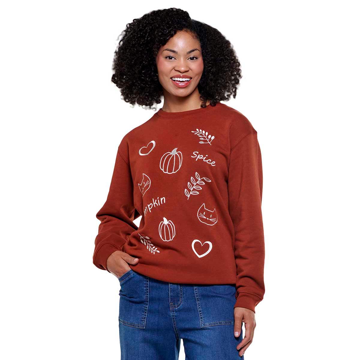 Click here for Womens Architect(R) Oversized Foil Pumpkin Spice S... prices