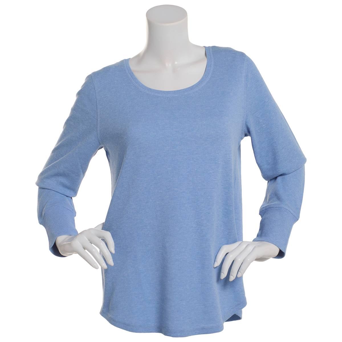 Click here for Petite Architect(R) Long Sleeve Solid Crew Neck Th... prices
