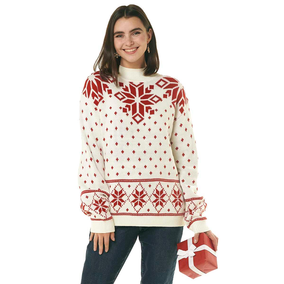 Click here for Womens Tint & Shadow Long Sleeve Mock Neck Fair Is... prices