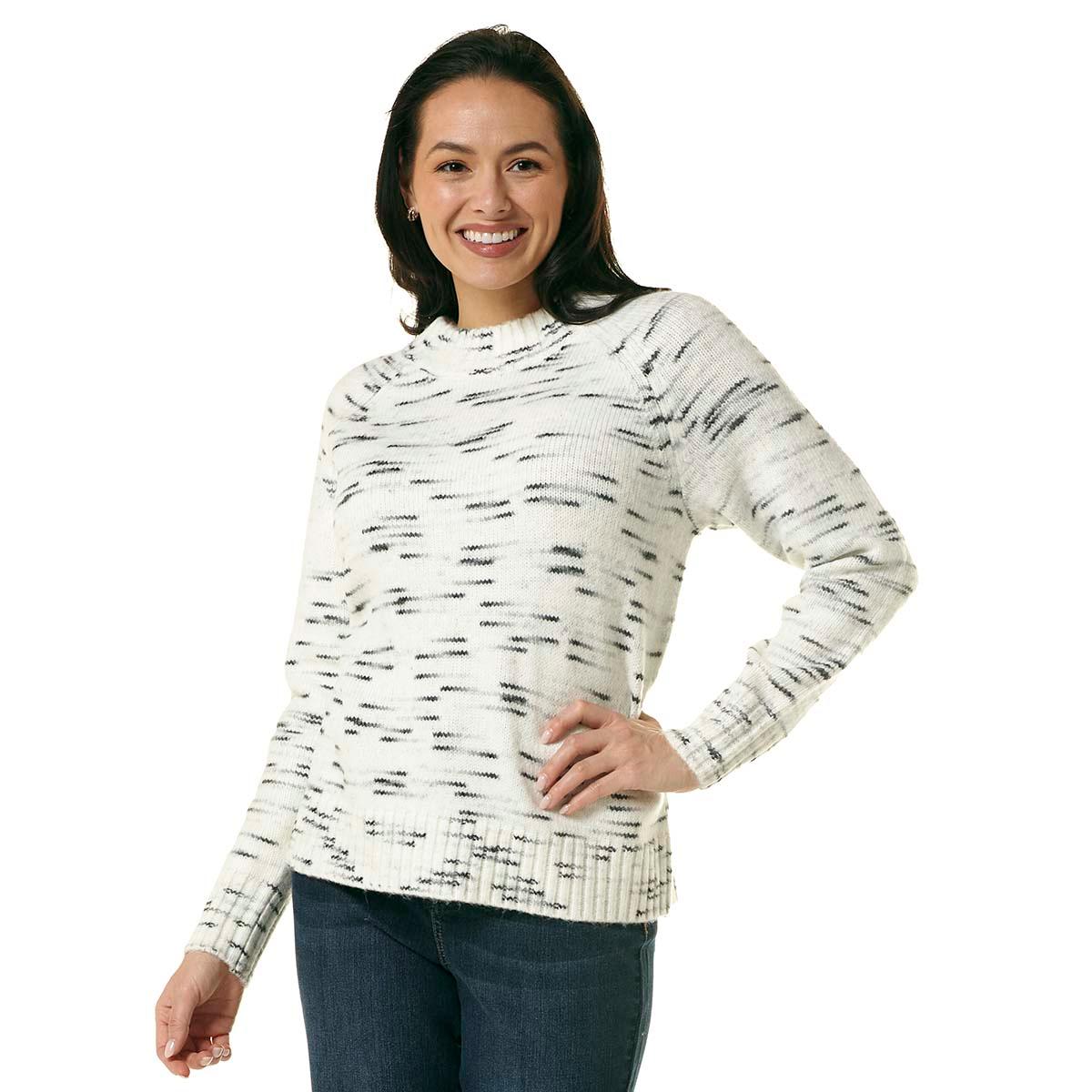 Click here for Petite Architect(R) Long Sleeve Space Dye Sweater prices