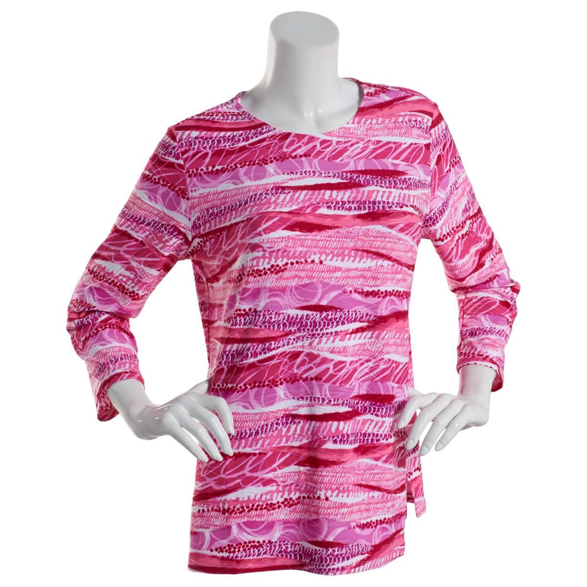 Click here for Womens Emily Daniels 3/4 Sleeve Stripe Jacquard Kn... prices