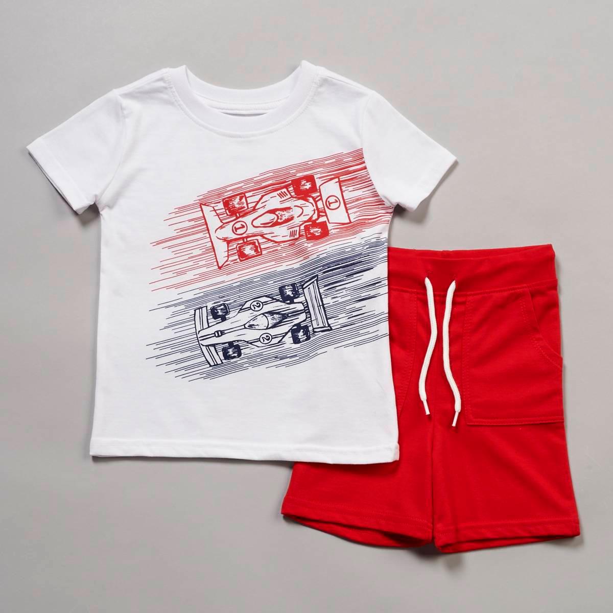 Click here for Boys (4-7) Tales & Stories Tee with Knit Shorts Se... prices