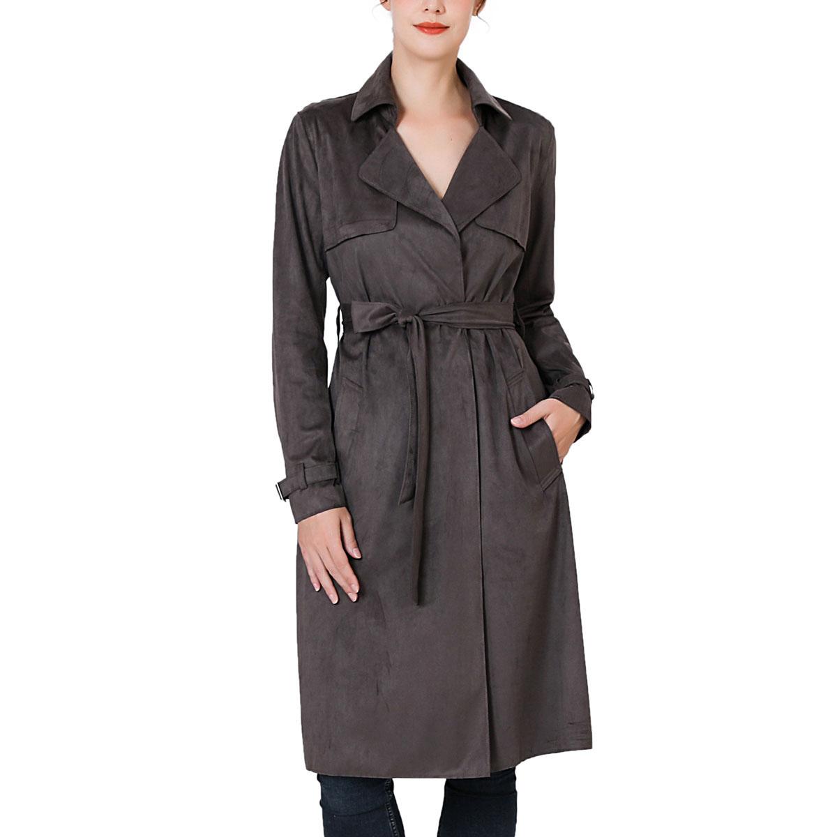 Click here for Womens BGSD Long Suede Trench Coat prices
