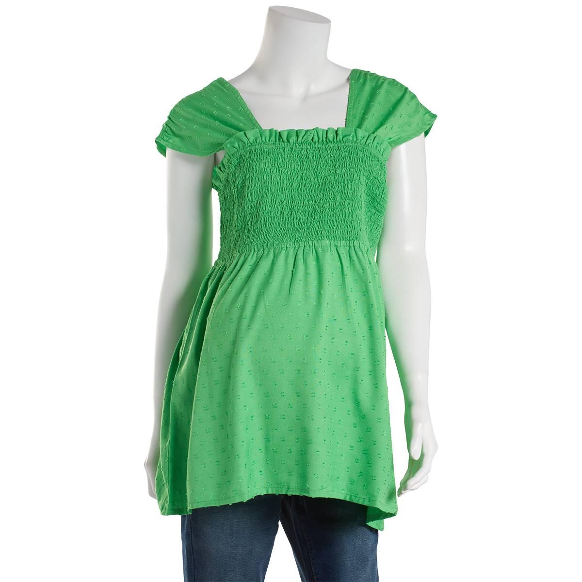 Click here for Womens Times Two Extended Swiss Dot Smocked Matern... prices