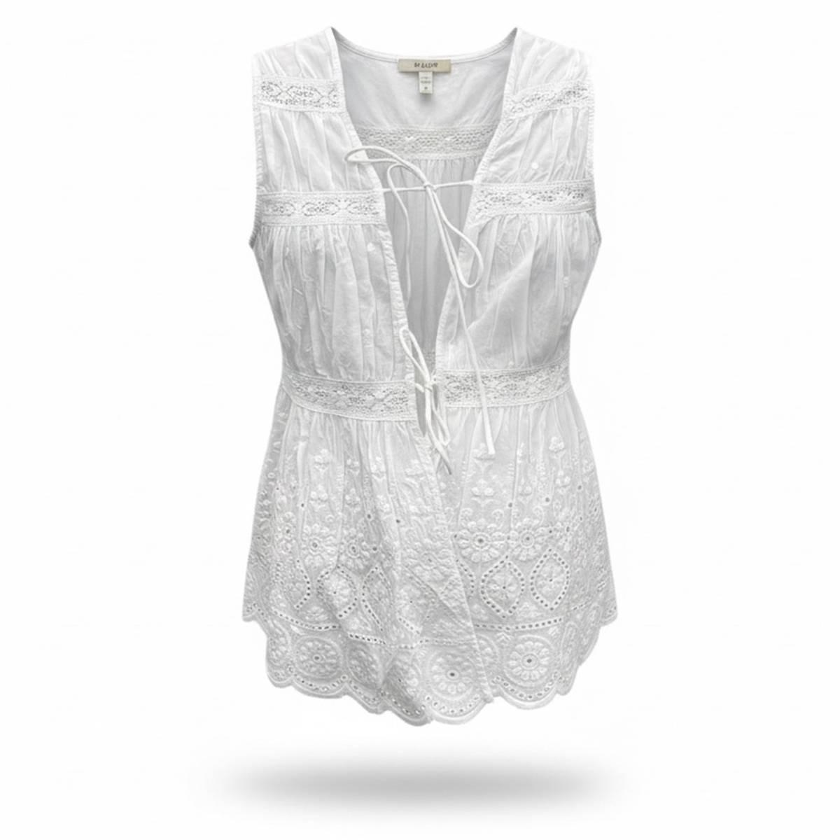 Click here for Womens Maternity Times Two Sleeveless Tie Front La... prices