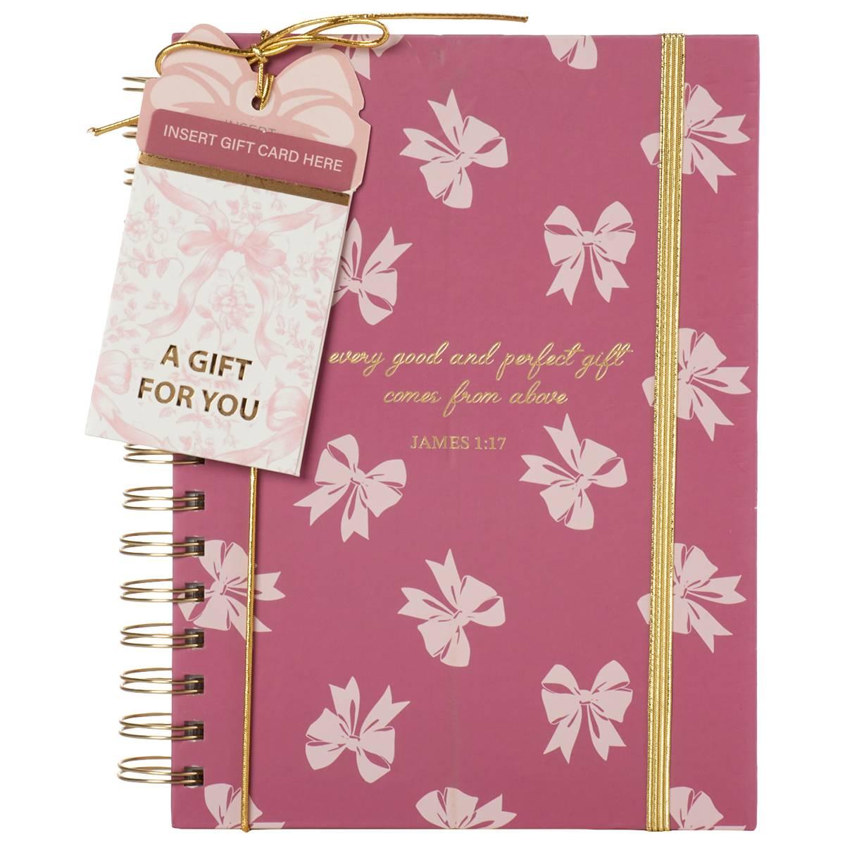 Click here for James 1:17 Quote Bow Spiral Notebook prices