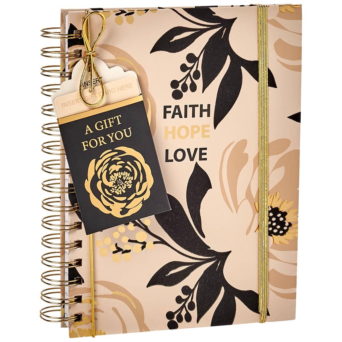 Click here for Tahari Faith Hope Love Spiral Notebook prices