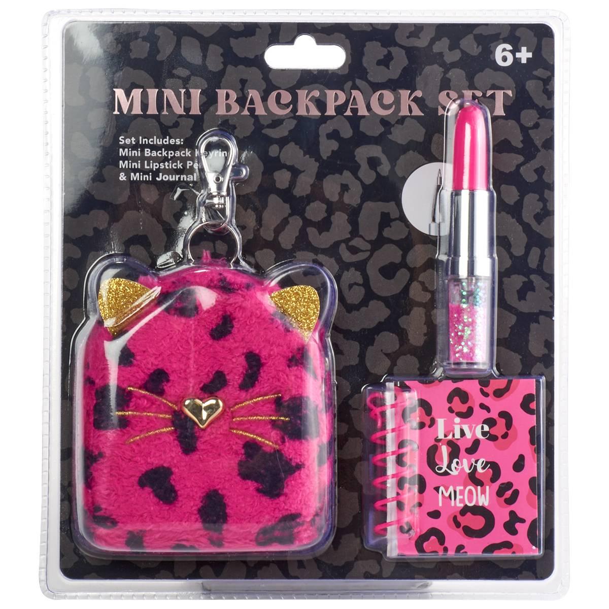 Click here for Girls Votum 3pc. Fuzzy Mini Leopard Backpack Stati... prices