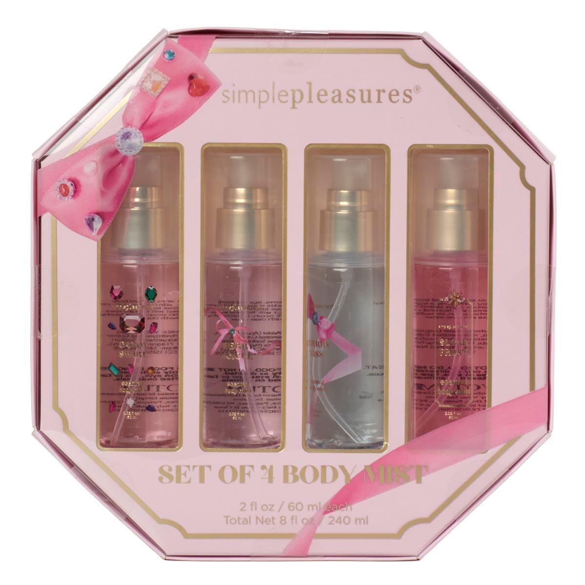 Click here for Simple Pleasures(R) Bejeweled 4pc. Body Mist Set prices