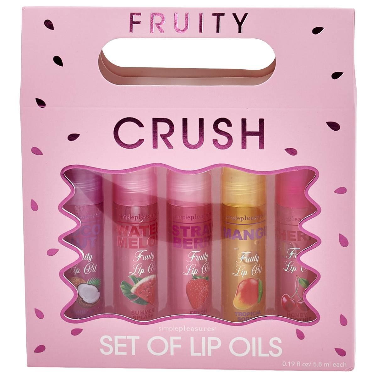 Click here for Simple Pleasures(R) Fruity Crush 5pc. Lip Oil Set prices