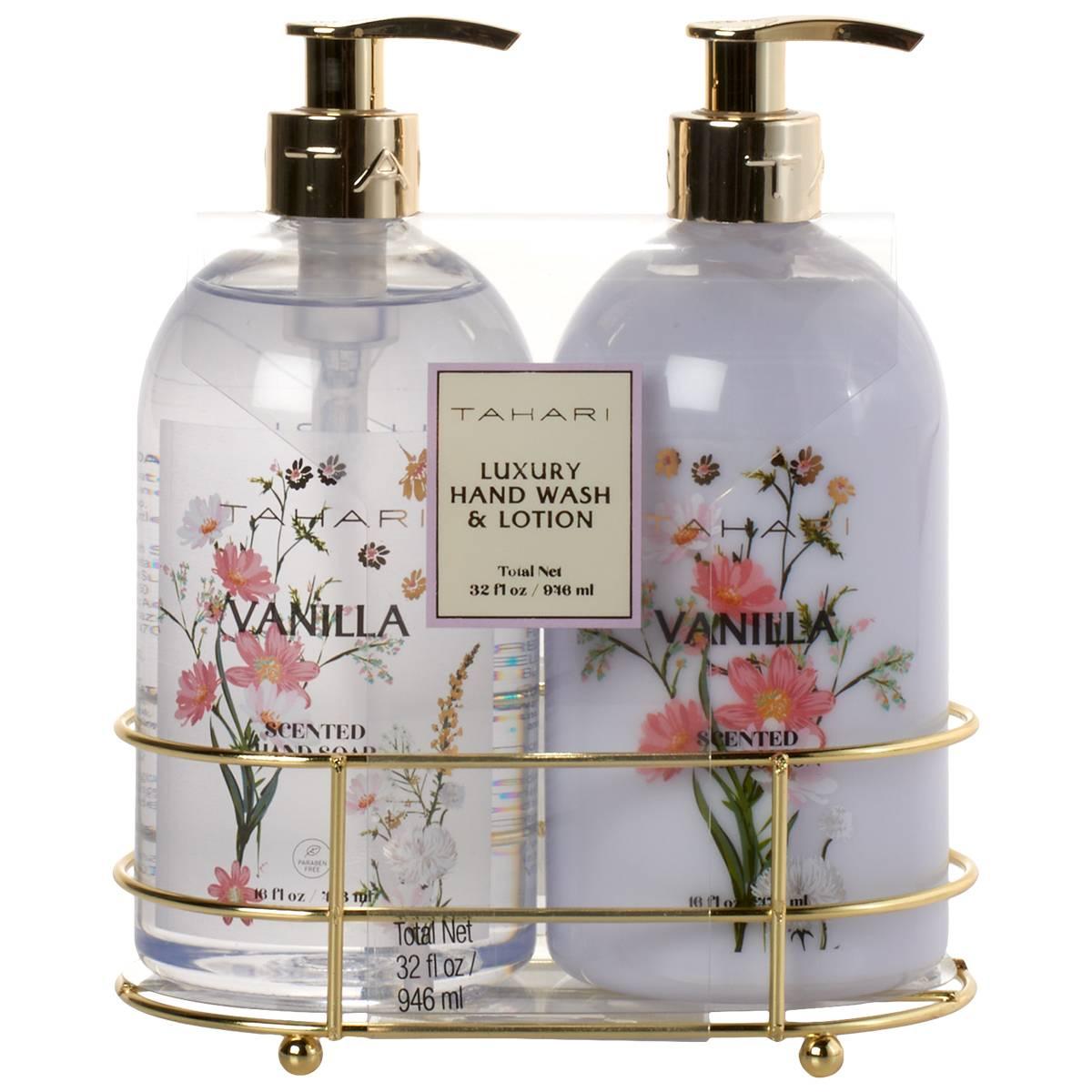 Click here for Tahari Deco Floral Lavender Hand Soap & Lotion Cad... prices